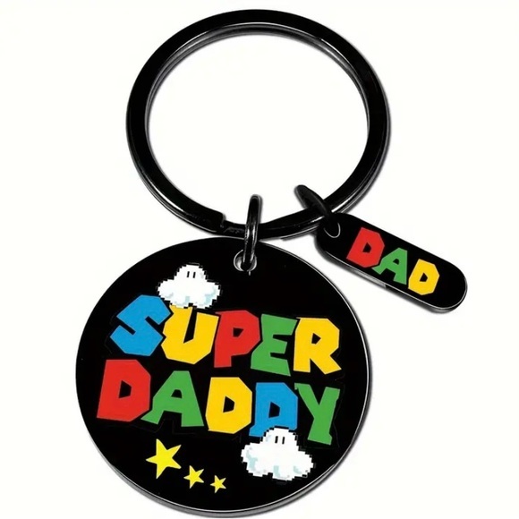 Accessories | Super Daddy Super Mario Bros Themed Keyring | Poshmark